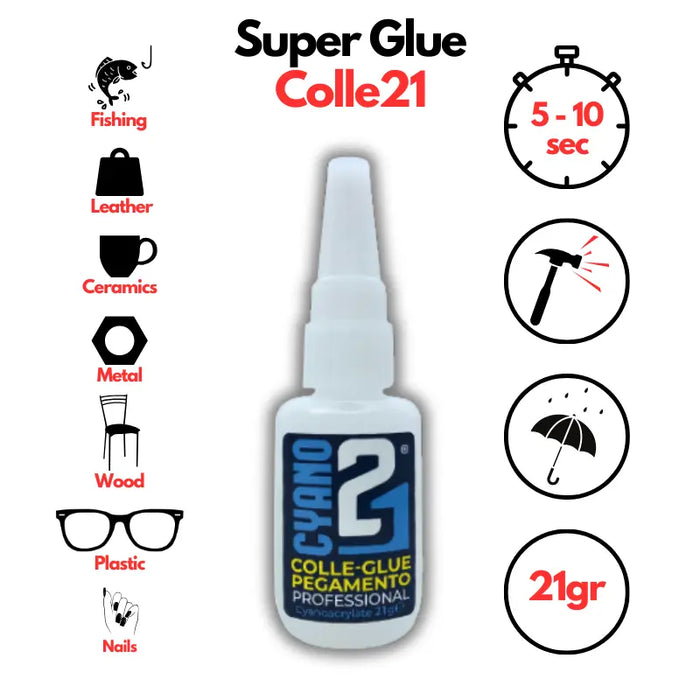 Super Glue Cyano Colle21: Adhesion Instantanée et Fiable